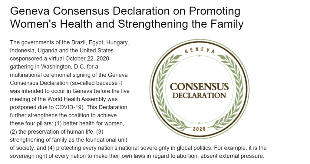 Deklaration zur Förderung von Frauengesundheit und Stärkung der Familie – Gudrun Kugler